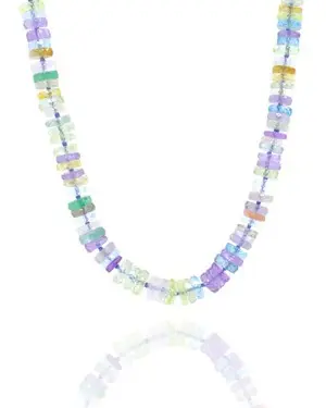 C. GRASSI Faceted Gemstone Necklace - 17-19"